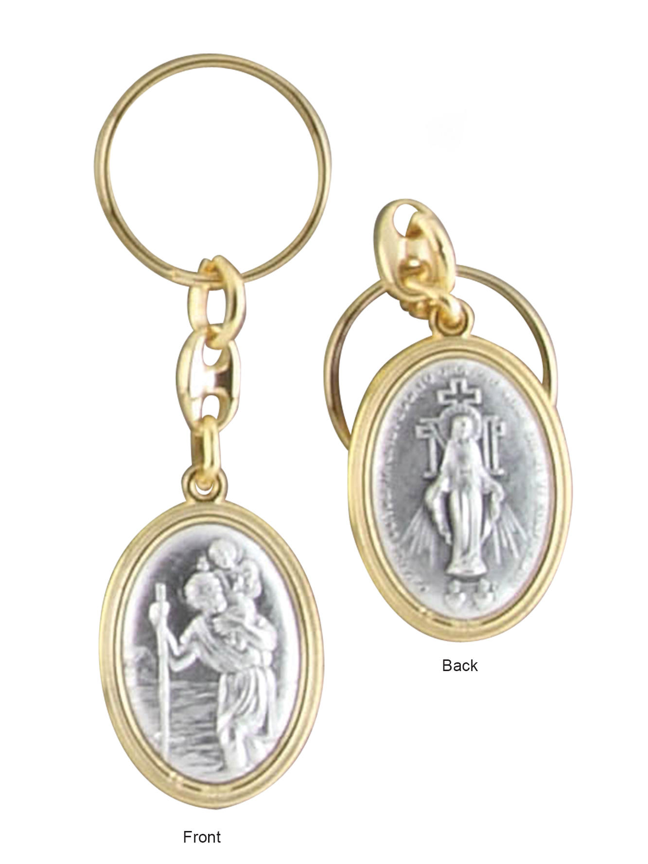 OG1888 St Christopher / Miraculous Keyring | Catholics Corner