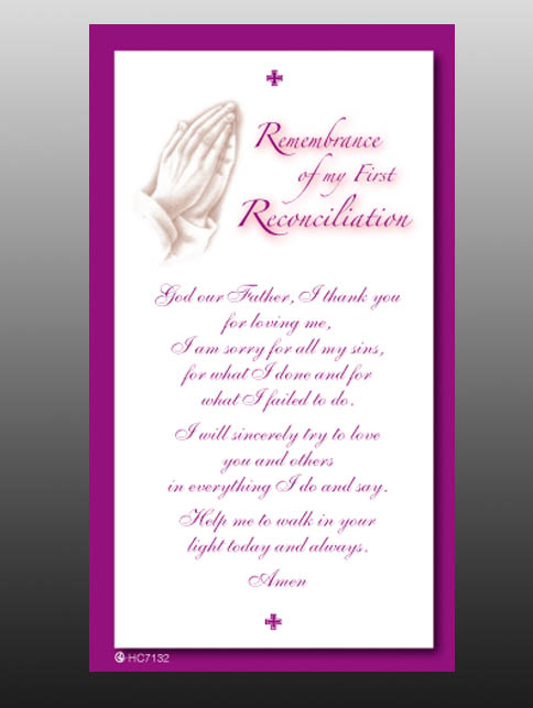 RC13 Reconciliation Holy Card | Catholics Corner