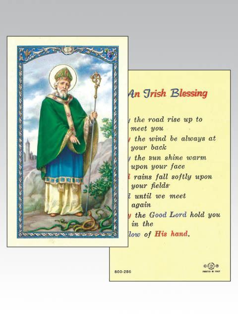PC022 St Patrick Holy Card | Catholics Corner